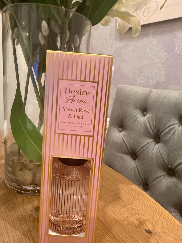Round Rib Classic Reed Diffuser – 200ml Velvet Rose & Oud Susie's Boutique