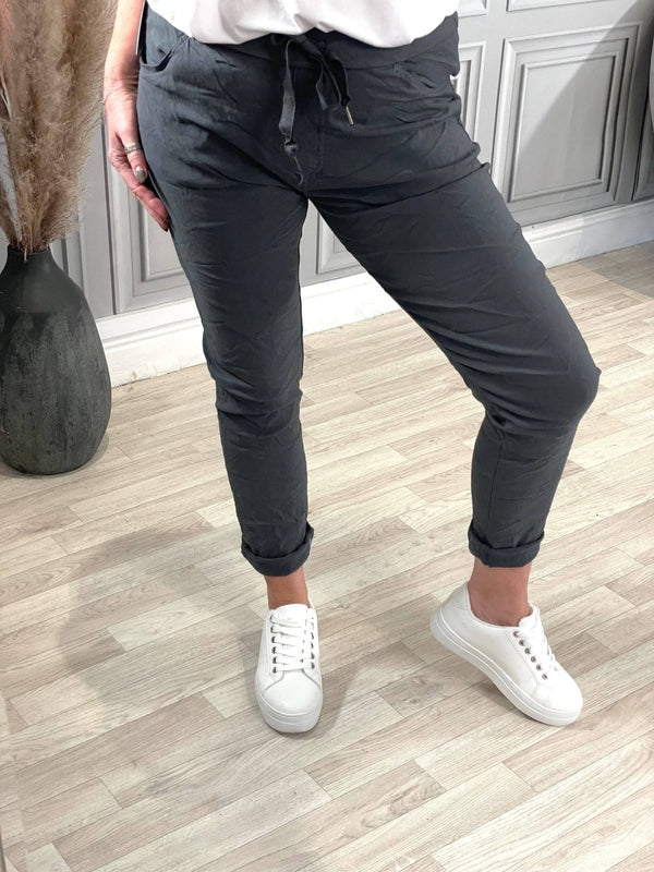 Julia Stretch Magic Trousers – Sizes 8–22, Slate | Susie’s Boutique ...