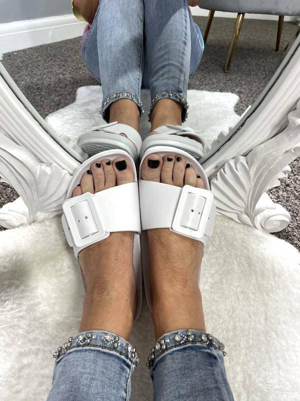 Soft feel sliders sandals No Returns On Sale Items - Susie's Boutique