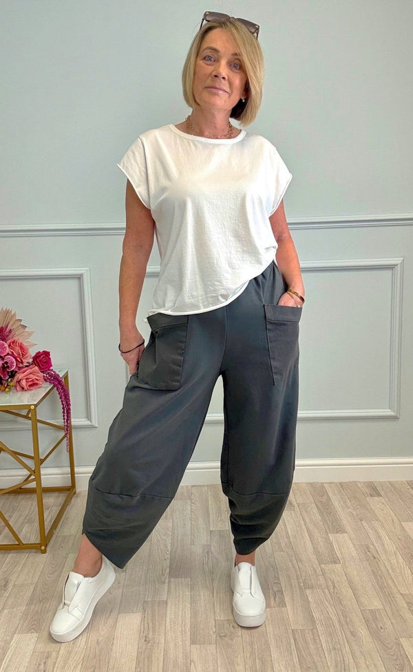 Lauren Cocoon Jogger/Pants 8-20 Slate - Susie's Boutique
